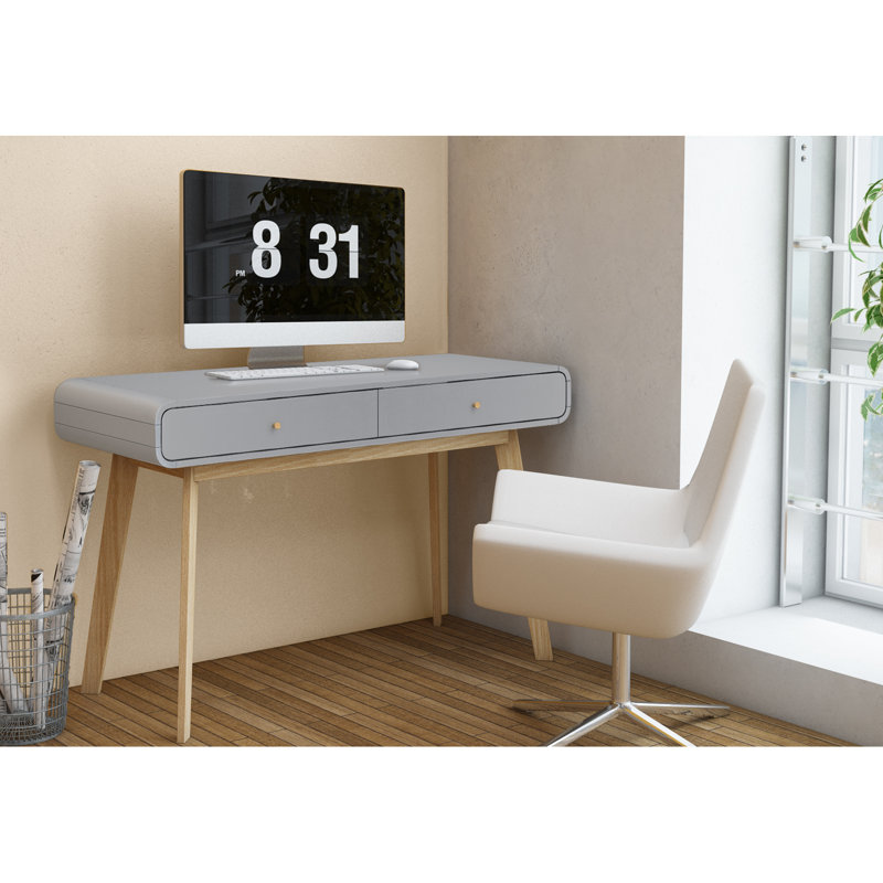 George Oliver Jenniya Writing Desk with Drawers & Reviews | Wayfair